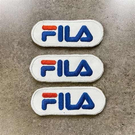 Fila Logo Retro Badge Patch Iron Sew Embroidered 80x30mm £2 99 Picclick Uk