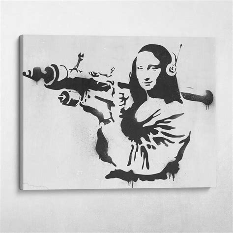 Banksy Mona Lisa Graffiti Street Art Pop Art Wall Art