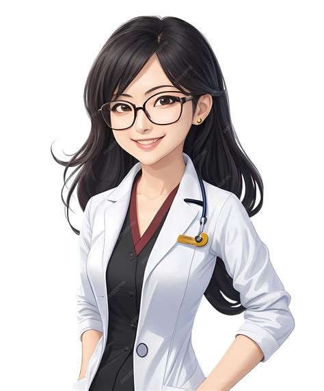 Premium Ai Image Asian Female Doctor Illustration Isolated On White