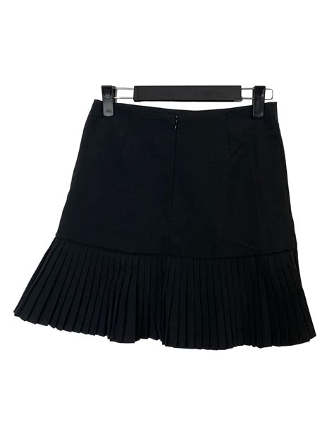 Pitch Black Pleated Skirt Refash Malaysia