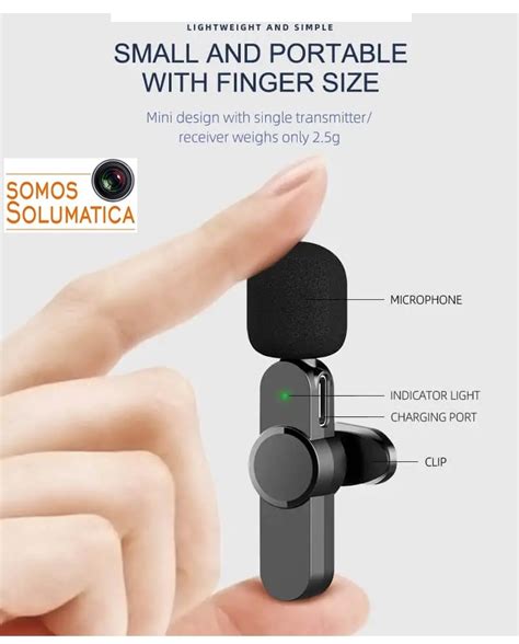 Microfono Inalambrico Universal Micros Para Celular PC Y Camaras SOLUMATICA