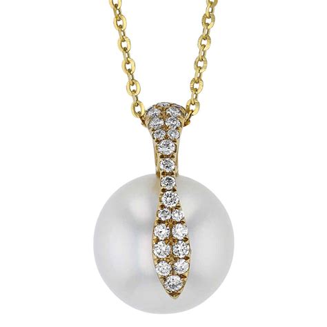 Tara Pearls White South Sea Cultured Pearl And Diamond Pave Pendant In