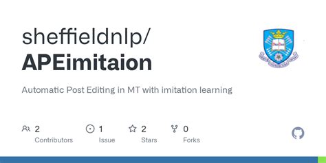 GitHub Sheffieldnlp APEimitaion Automatic Post Editing In MT With
