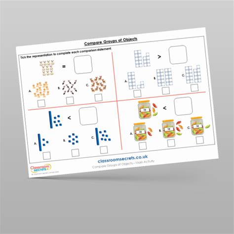 Year 1 Compare Groups Of Objects Main Activity Resource Classroom Secrets