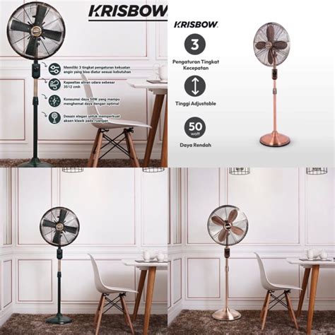 Jual KRISBOW KIPAS ANGIN BERDIRI 16 INCI VINTAGE ACE KRISBOW PEDESTAL