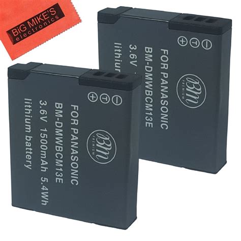 BM Premium Pack Of 2 DMW BCM13E Batteries For Panasonic Lumix Digital