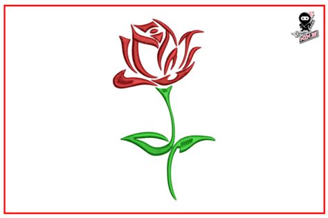 Rose Flower Embroidery Design · Creative Fabrica