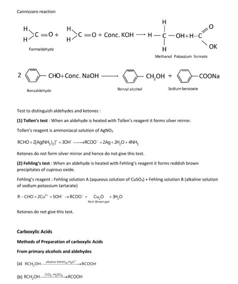 Important Notes Of Chemistry For Neet Jee Aldehydes Ketones And