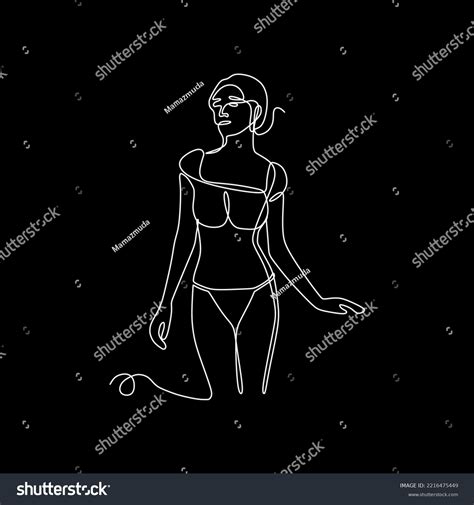 Vector Continuous Line Beautiful Sexy Stylish Stock Vector Royalty Free Shutterstock