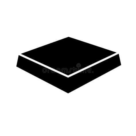 An Illustration Of A Black Rectangular Three Dimensional Object