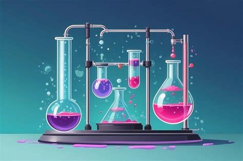 Premium Photo Chemical Reaction In Progress Vector Experimental Elements