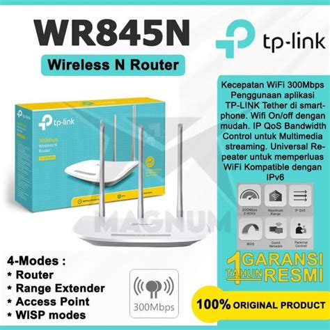 Jual Tp Link Tl Wr Mbps Wireless N Router Antena Di Seller Magnum Indonesia Kapasari