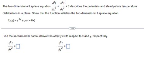 Solved The Two Dimensional Laplace