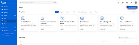 creating a new workflow in relay box support