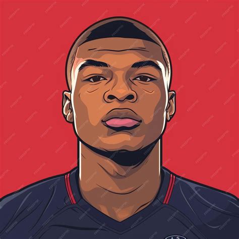 Kylian Mbappe Cartoon Graphic Icon Illustration Premium Ai Generated Image