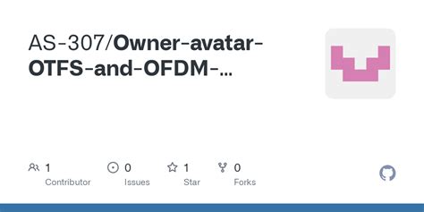 Github As 307 Owner Avatar Otfs And Ofdm Transceivers