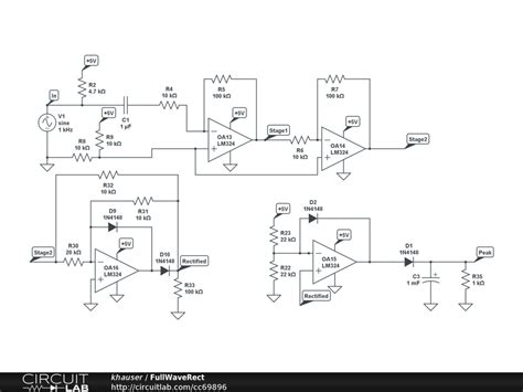 Op Amp Peak Detector Audio Electronics Circuitlab