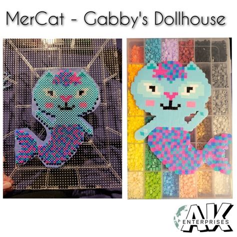 Mercat From Gabbys Dollhouse Fuse Beads Easy Perler Beads Ideas