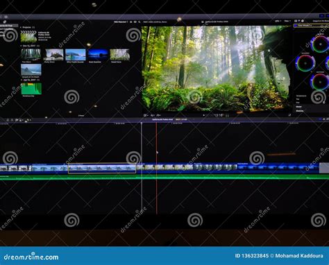 Video Editing Time Line And Clips On A Computer Screen Video Editing Process Editorial Image