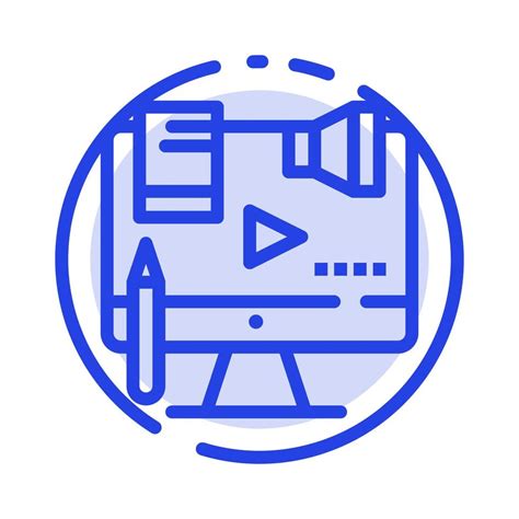 Business Content Copyright Digital Law Blue Dotted Line Line Icon
