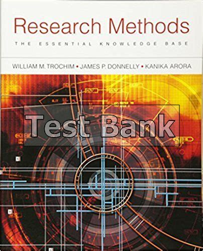 Research Methods The Essential Knowledge Base 2nd Edition Trochim Test Bank Testbankdeal