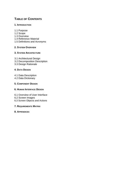 Software Design Document Sdd Template