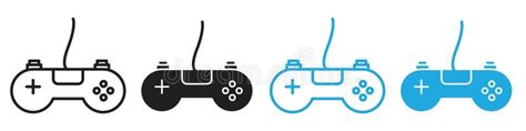 Entertainment Icons For Gaming With Joysticks And Controllers Stock