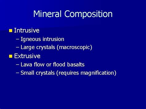 Classification Of Igneous Rock Section 5 2 Mineral
