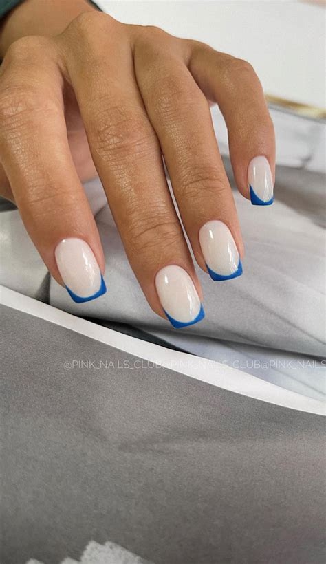 30 Minimalist Nails Thatre Proved Less Is More Bright Blue French