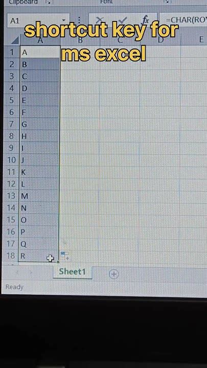 How To Write Abcd In Excelshortcutkeys Shorts Shortsviral