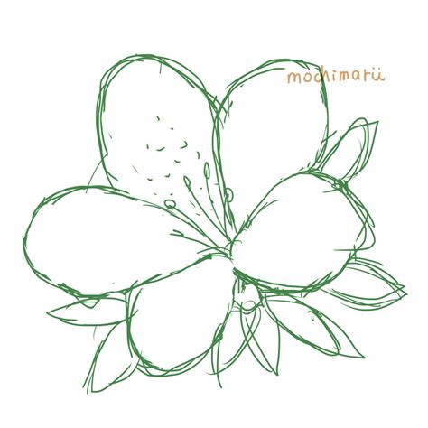 簡単なツツジの描き方 もちまりるのブログ