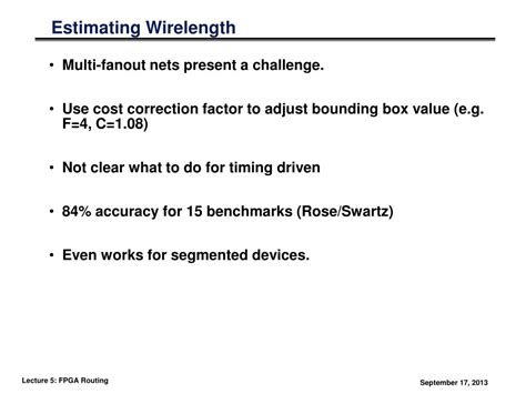 Ppt Ece 636 Reconfigurable Computing Lecture 5 Fpga Routing Powerpoint Presentation Id 4253489