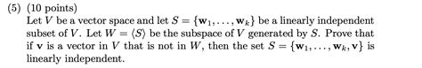 Solved Points Let V Be A Vector Space And Let Chegg