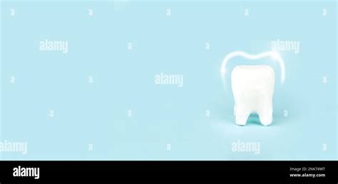 Protective Vortex Around Tooth Model Oral Dental Hygiene Concept Stock
