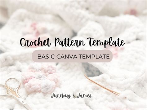 Basic Crochet Pattern Template Customizable Canva Design Digital