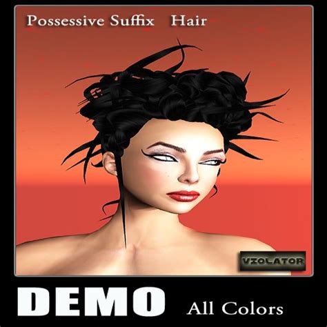 Second Life Marketplace Possessive Suffix Hair Demo Package