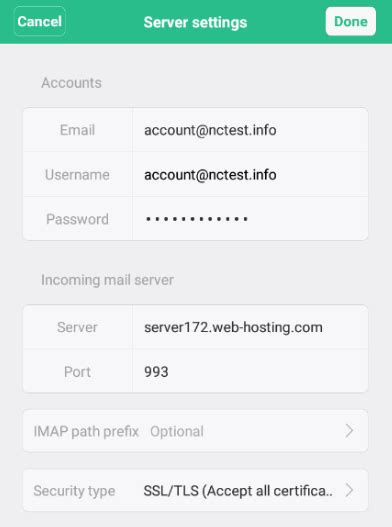 CPanel Email Account Setup On Android 7 X X Email Service Namecheap