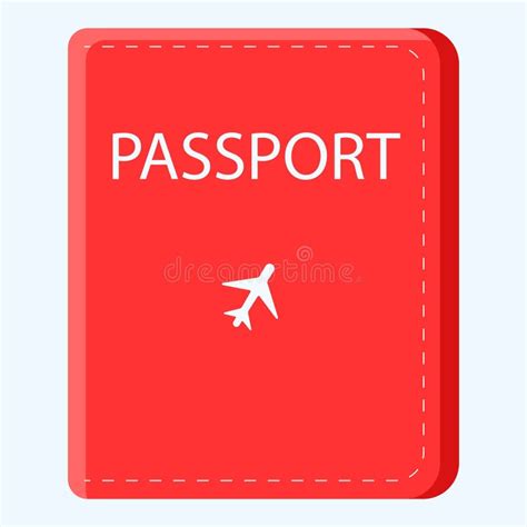 Red Isolated Passport Vector Illustration Stock Vector Illustration