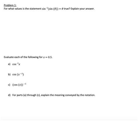 Solved Problem For What Values Is The Statement True Chegg