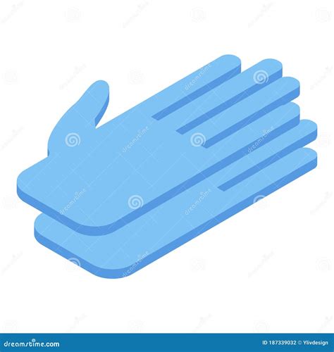 Guantes Quirúrgicos Icono Estilo Isométrico Ilustración del Vector