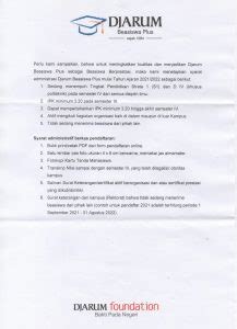 Djarum Beasiswa Plus Biro Kemahasiswaan Dan Alumni