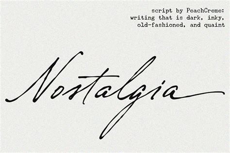 Nostalgia Vintage Script Font Design Cuts
