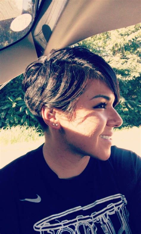 Razor Cut Tapered Pixie Hair Cut For Very Thick Straight Hair