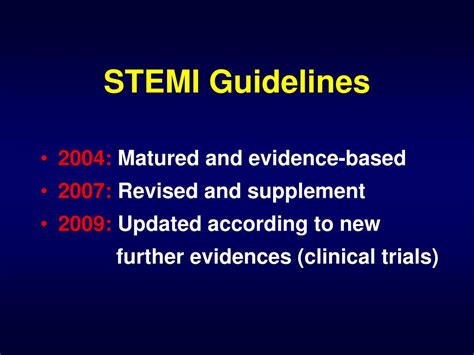 Ppt Stemi Guidelines Udate 2009 And Clinical Practice Powerpoint