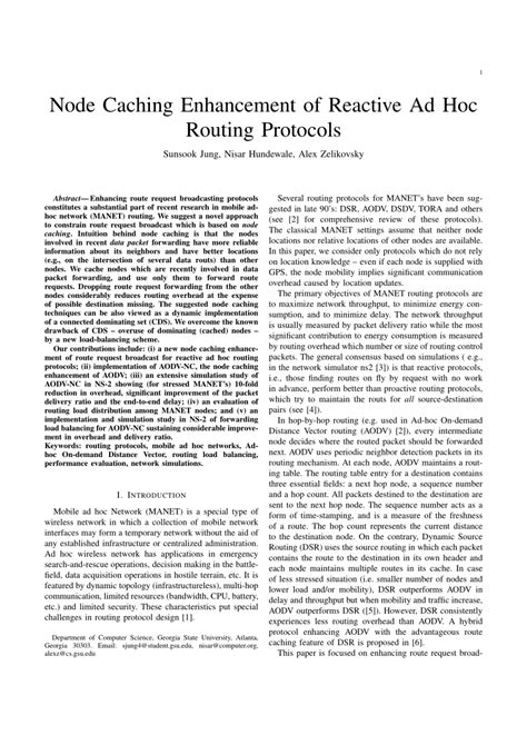 Pdf Node Caching Enhancement Of Reactive Ad Hoc Routing Protocols Manet