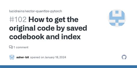 how to get the original code by saved codebook and index · issue 102