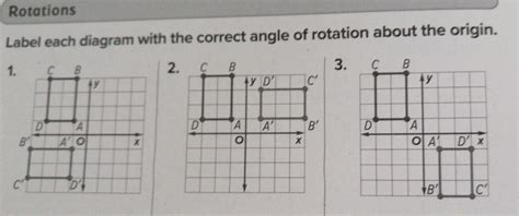 Solved Rotations Label Each Diagram With The Correct Angle [coordinate