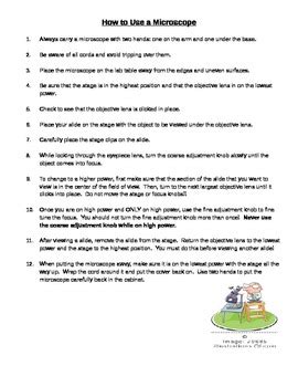 How To Use A Microscope Babe Rules By Natalie Hafer TpT
