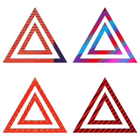 Tres Triángulos Con Diferentes Colores Y Uno Que Dice Quot X Quot
