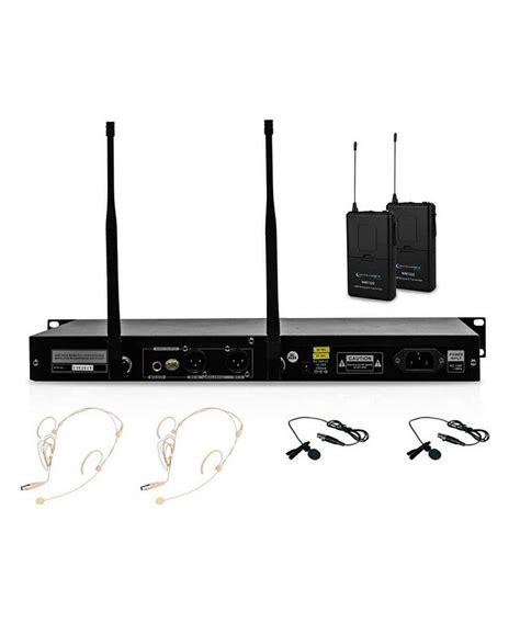 Technical Pro Dual Uhf Wireless Microphone Lapel And Headset System